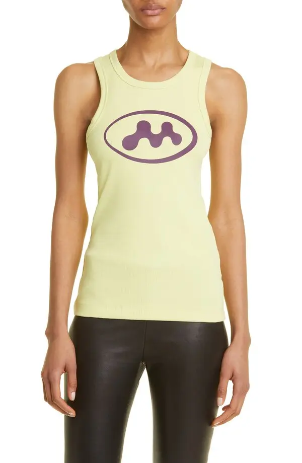 Mowalola Walkman Tank Top In Pale Green - 40% Off | Editorialist